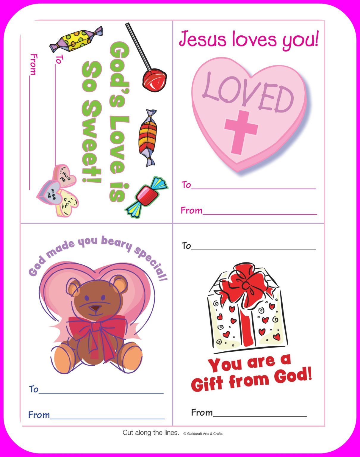 Valentine’s Day Sunday School Printables: Free Christian Cards
