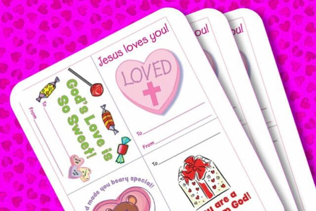 Valentine’s Day Sunday School Printables: Free Christian Cards