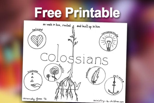 Free Printable: Colossians Coloring Page