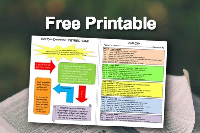 Free Printable: "What is Hope?" Devotions for Kids