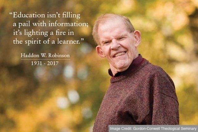 'Legendary Preacher' Haddon Robinson as Remembered by Gordon-Conwell ...