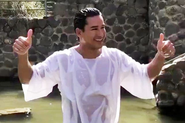 WATCH: Actor Mario Lopez Is Baptized in the Jordan River, Professes ...