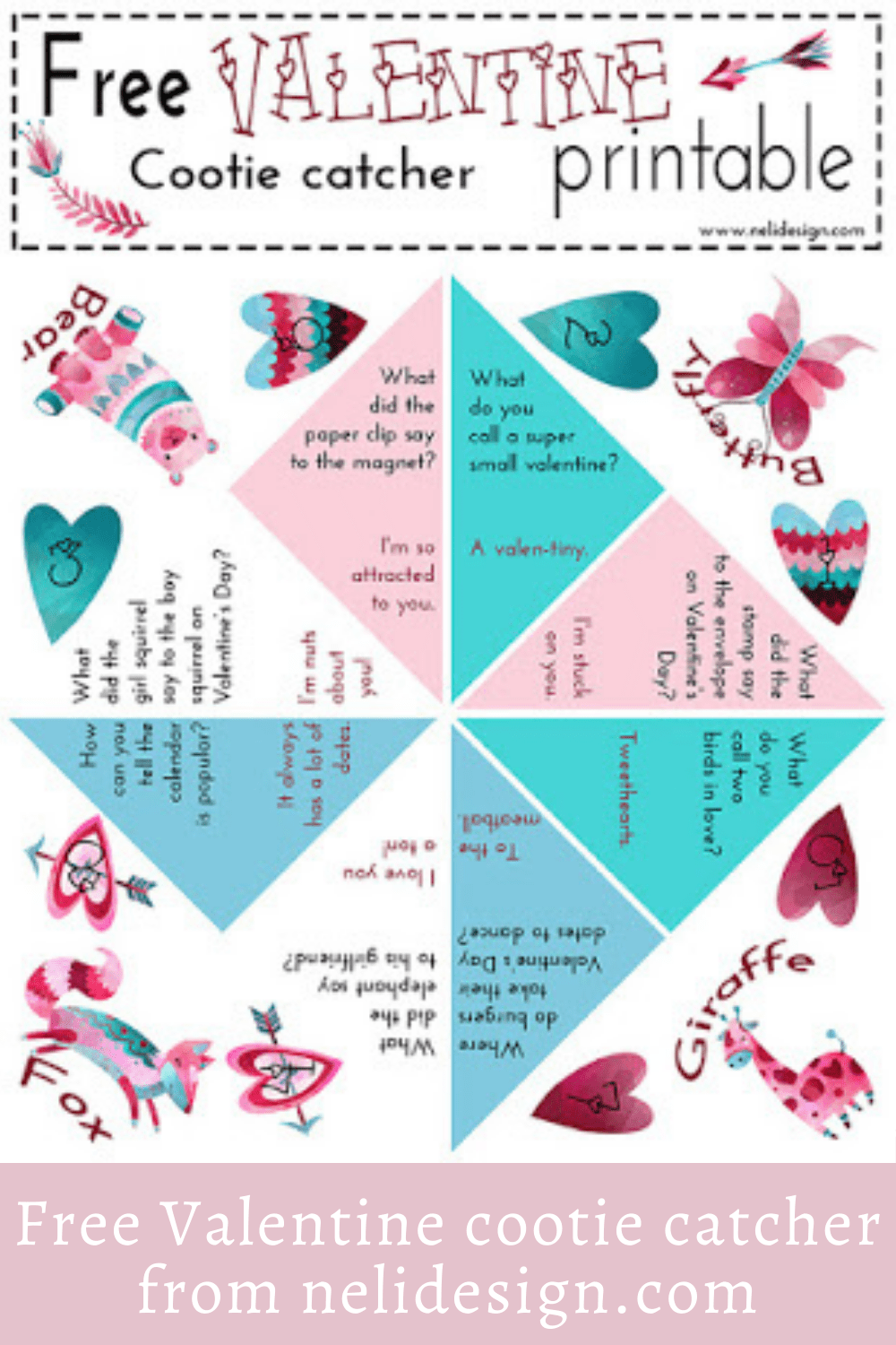 Free Craft Idea: Valentine's Cootie Catcher