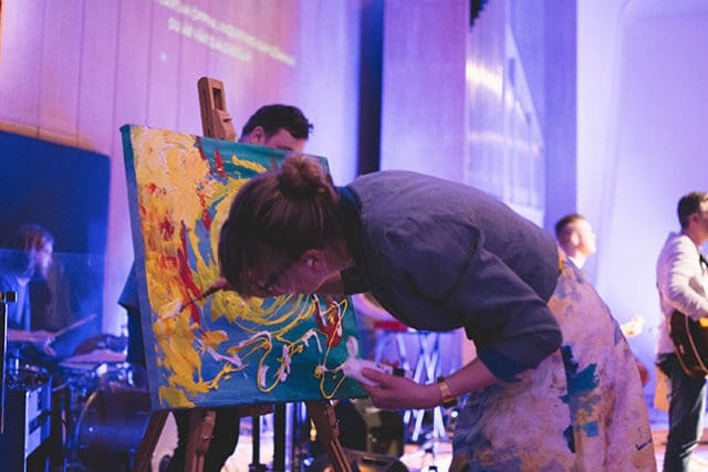 Painting During Worship