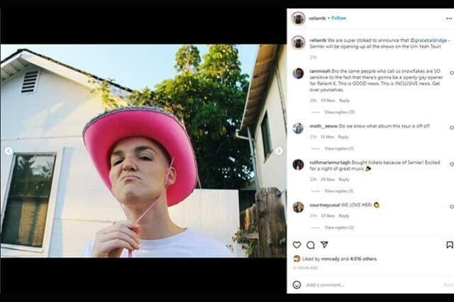 LGBTQ Artist Semler Joining Christian Band Relient K's Upcoming Tour