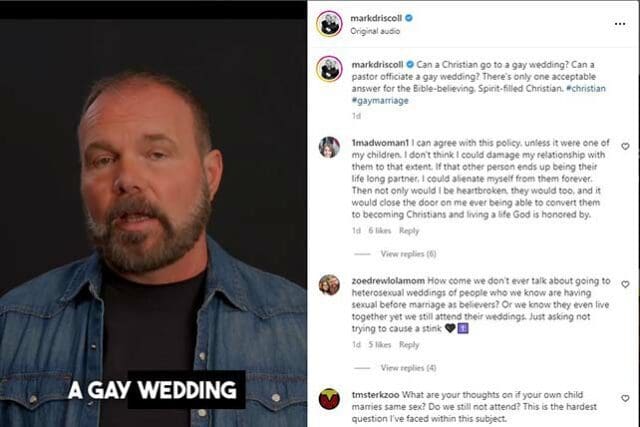 Mark Driscoll Says Christians Can’t Attend Same-Sex Weddings, Comparing ...