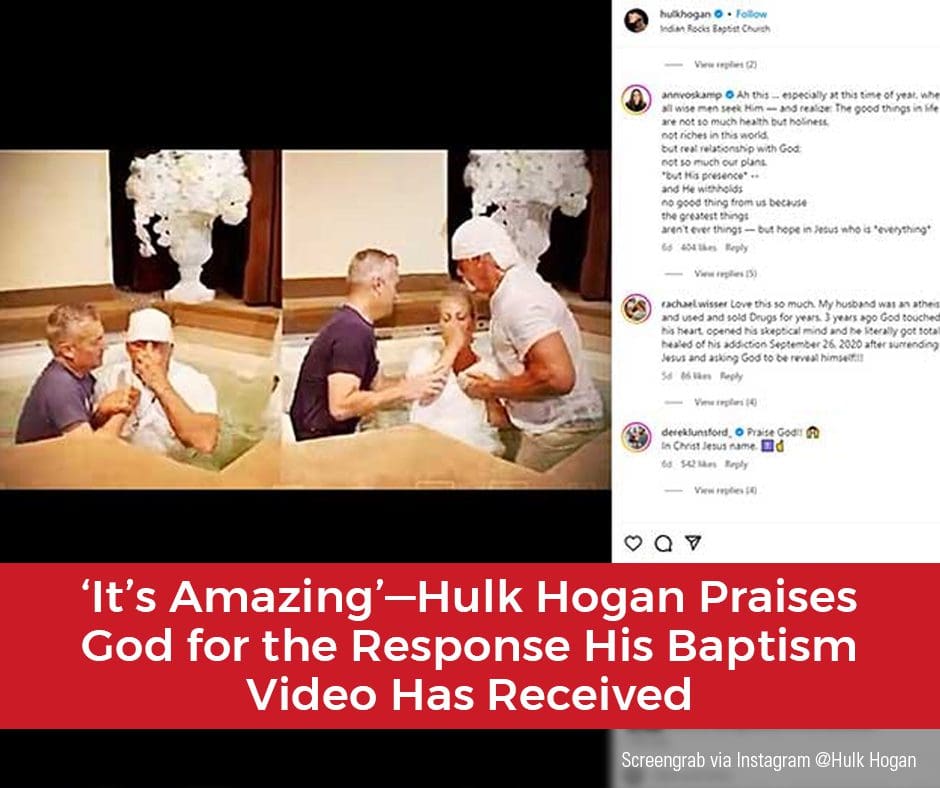 'It's Amazing'—Hulk Hogan Praises God for the Response His Baptism ...