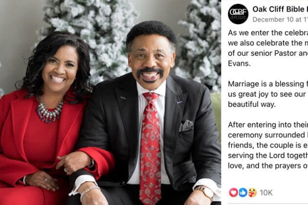 Dr. Tony Evans Celebrates His Marriage to New Wife Dr. Carla Crummie