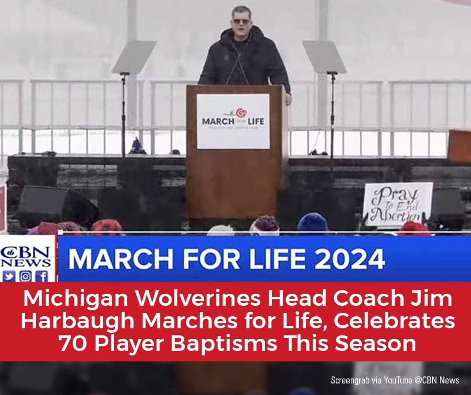 Michigan Wolverines Head Coach Jim Harbaugh Marches for Life ...