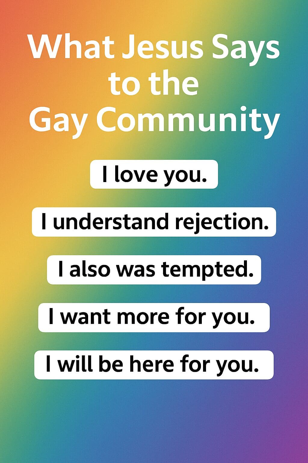 What Jesus Says to the Gay Community