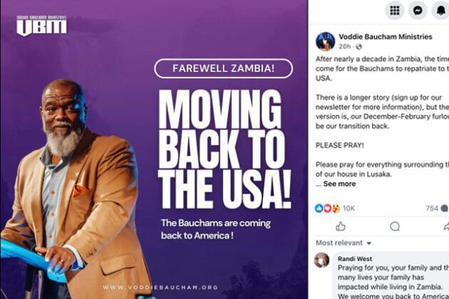 Voddie Baucham and Family Are Leaving Zambia After Almost 10 Years