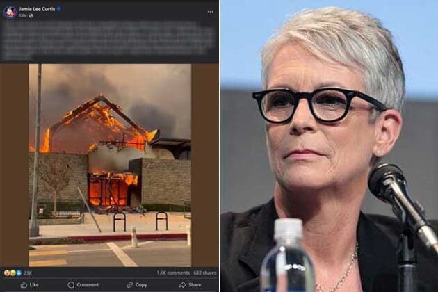 Actor Jamie Lee Curtis Shares Emotional Post of Church Burning in Los ...