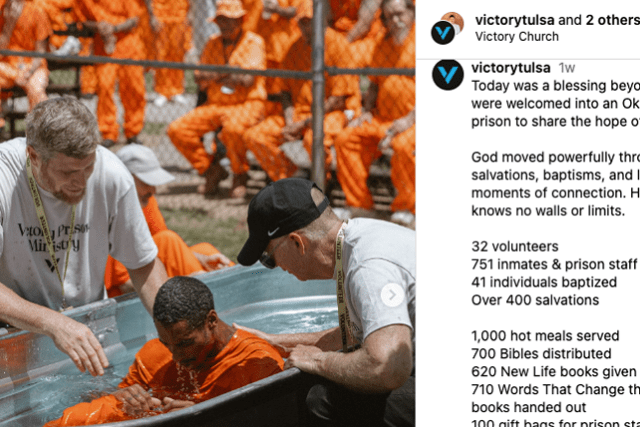 Oklahoma Church Celebrates 41 Inmate Baptisms, More Than 400 ...