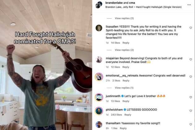 'To God Be All the Glory!'—Brandon Lake and Jelly Roll Nominated for ...