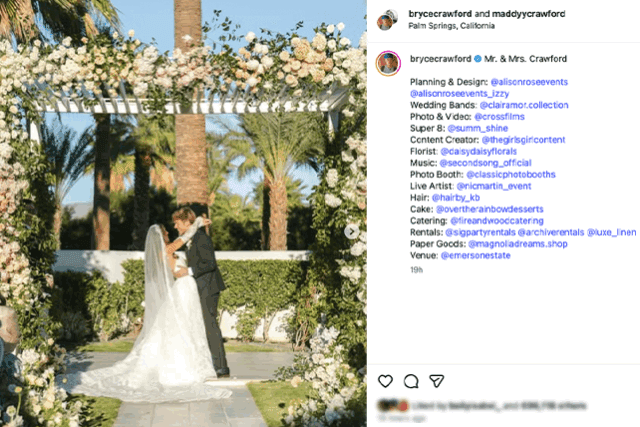 Missionary Bryce Crawford and Maddy Dodd Share Wedding Photo