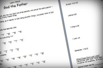 Free Printable: God the Father Worksheets