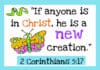 Free Printable: New Creation Bible Verse Card